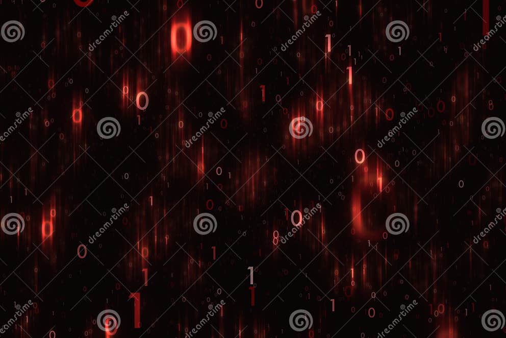 Red Binary Numbers Background Stock Illustration - Illustration of ...