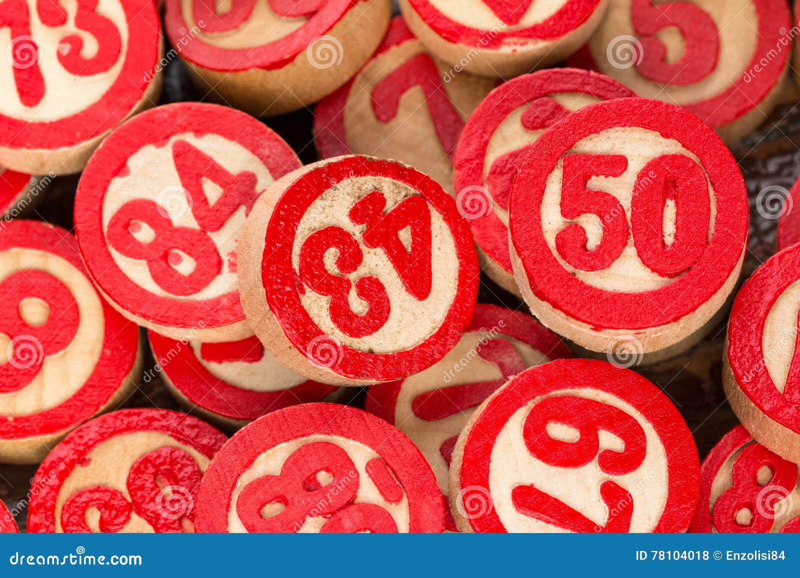 Red bingo numbers stock photo. Image of heap, lotto, chance - 78104018