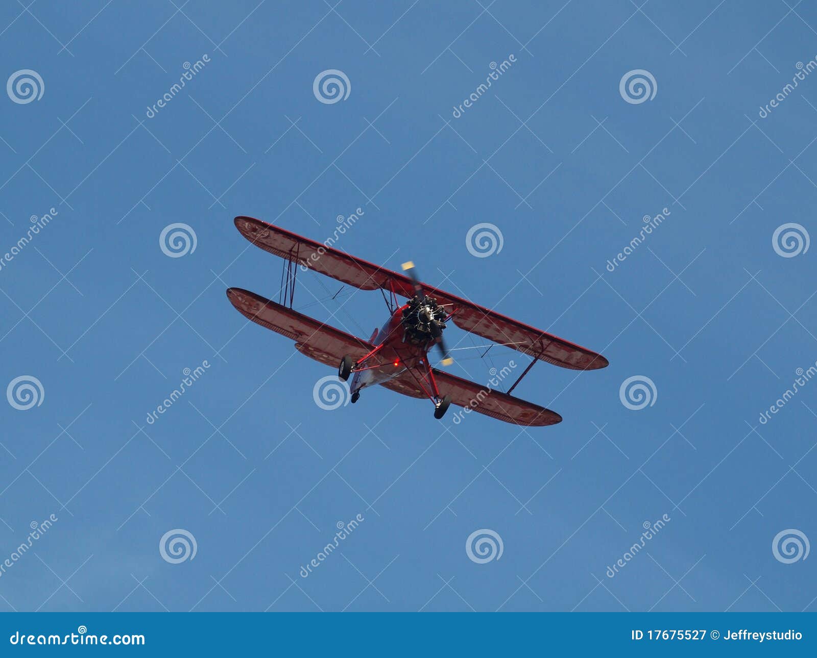 Red Biplane stock image. Image of biplane, plane, cockpit - 17675527