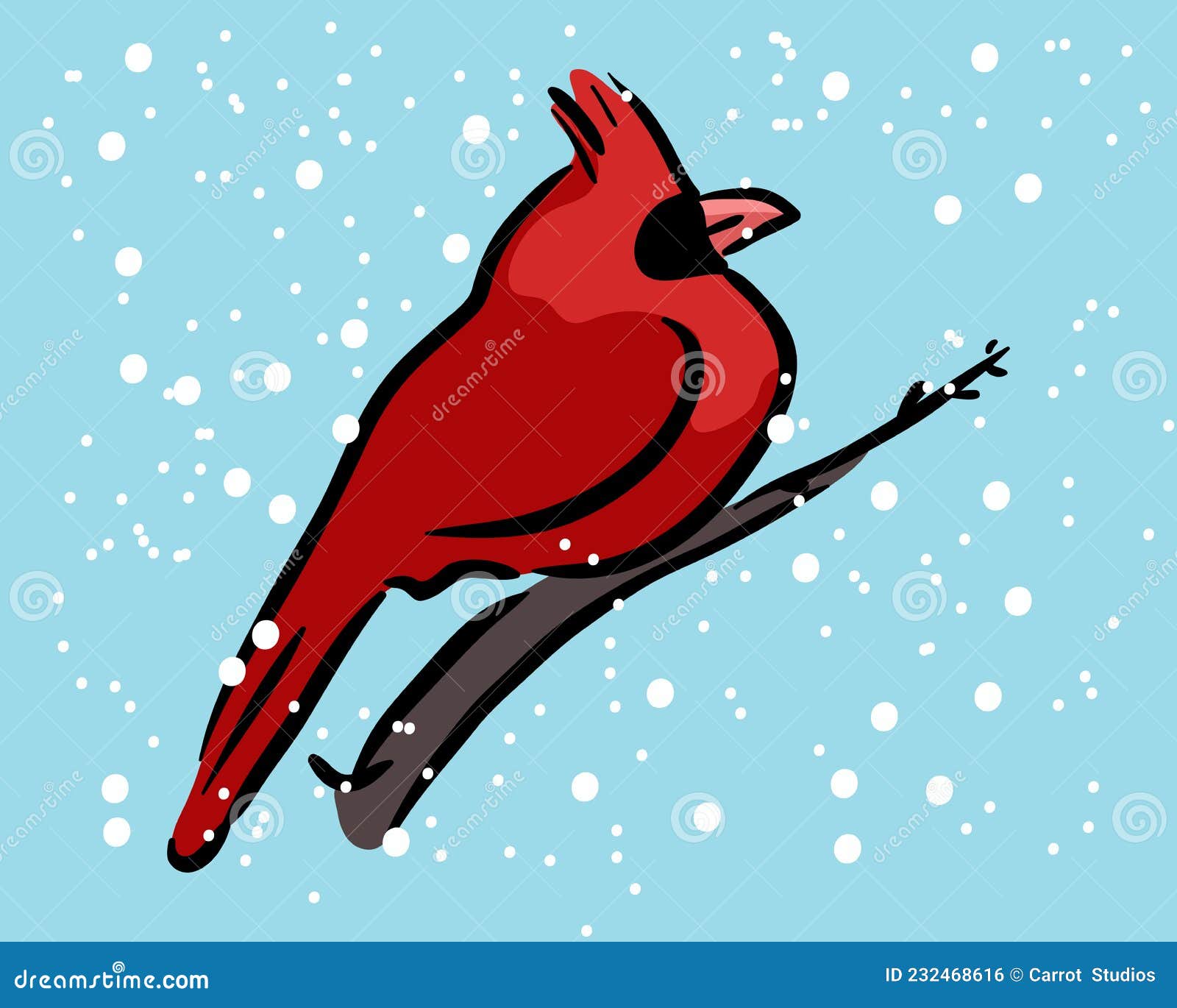 Red bird clip art stock vector. Illustration of sitting - 232468616