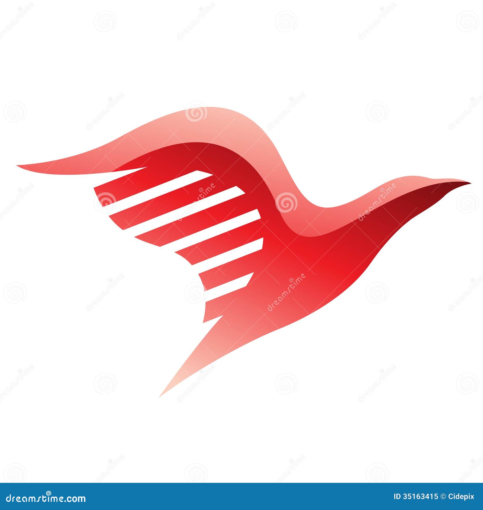 Red Bird Icon stock vector. Illustration of modern, sign - 35163415