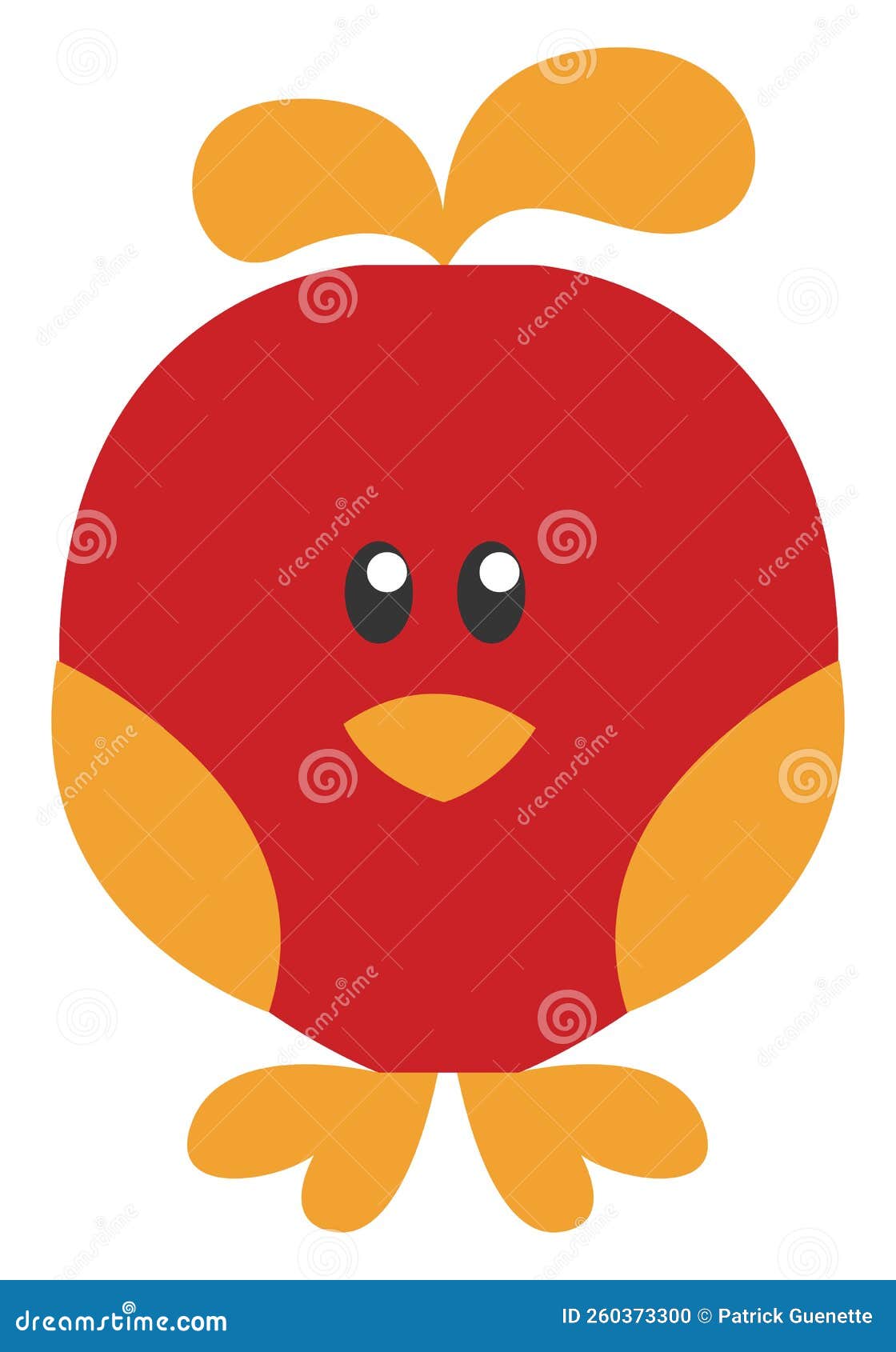 Red bird, icon stock vector. Illustration of element - 260373300