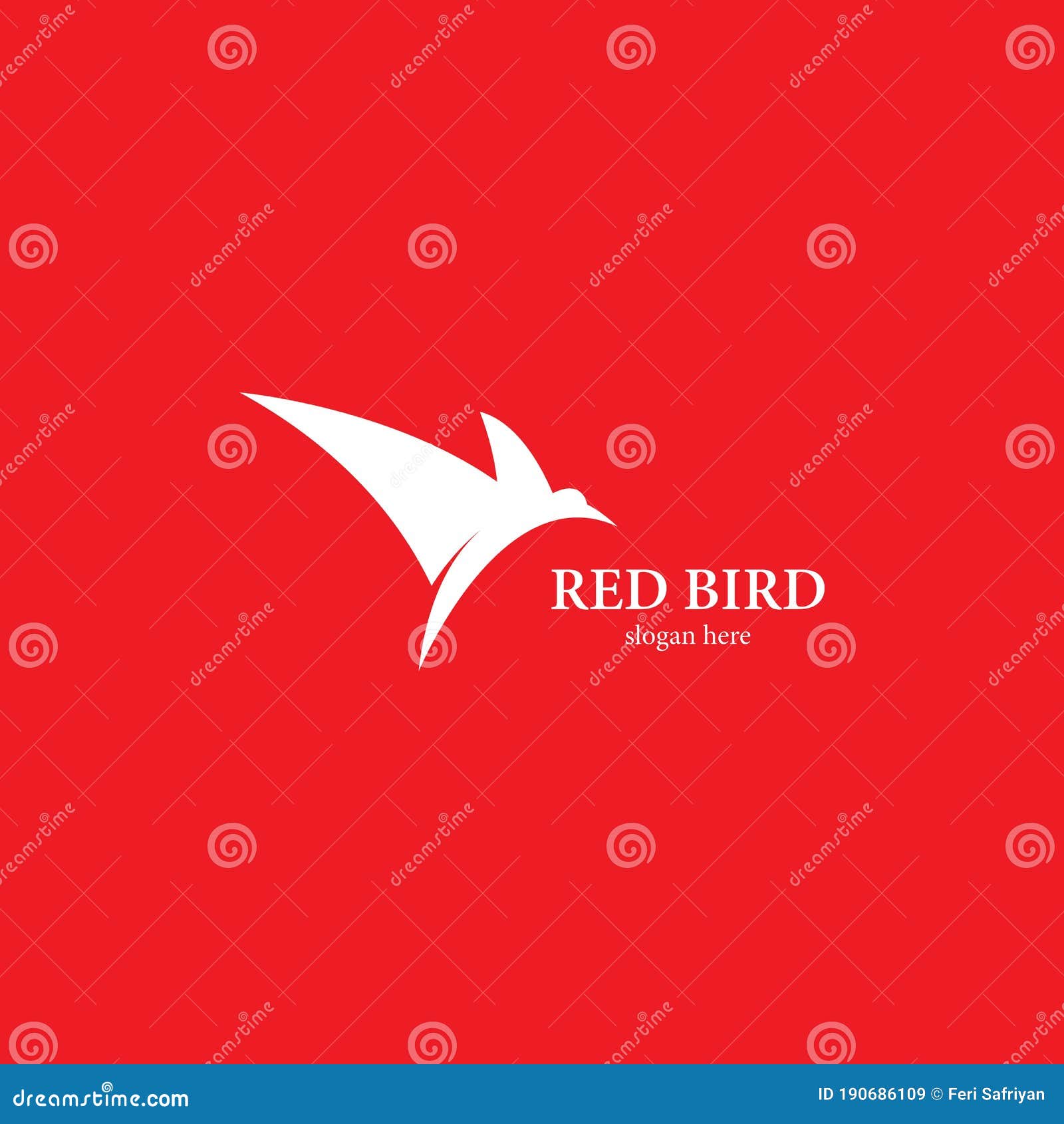 Red Bird logo template stock illustration. Illustration of wren - 190686109