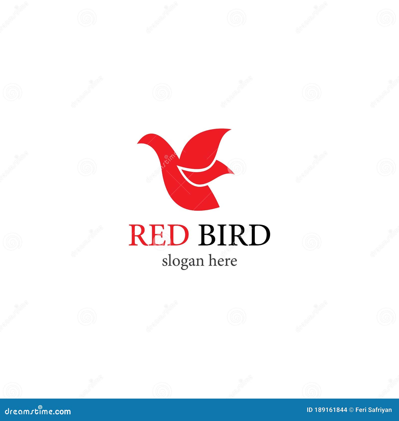 Red Bird logo template stock vector. Illustration of nest - 189161844