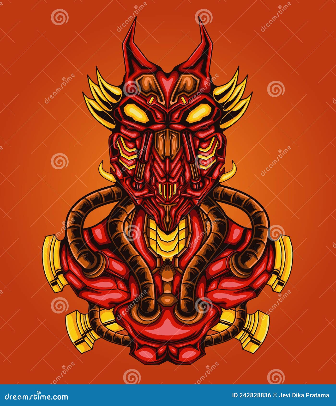 Red Bird Robot Artwork Illustration Stock Vector - Illustration of idea ...