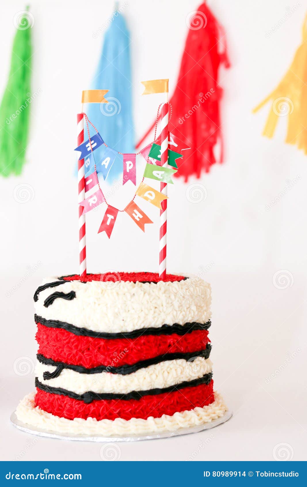 Red birthday cake for baby stock photo. Image of fresh - 80989914