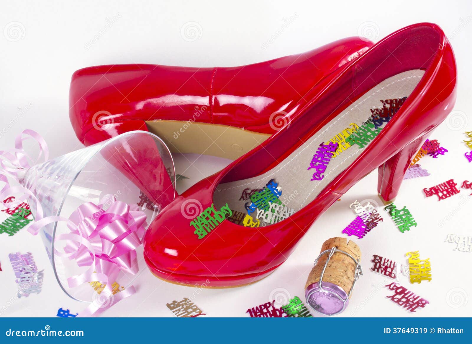 Red Birthday Shoes stock image. Image of pretty, excited - 37649319