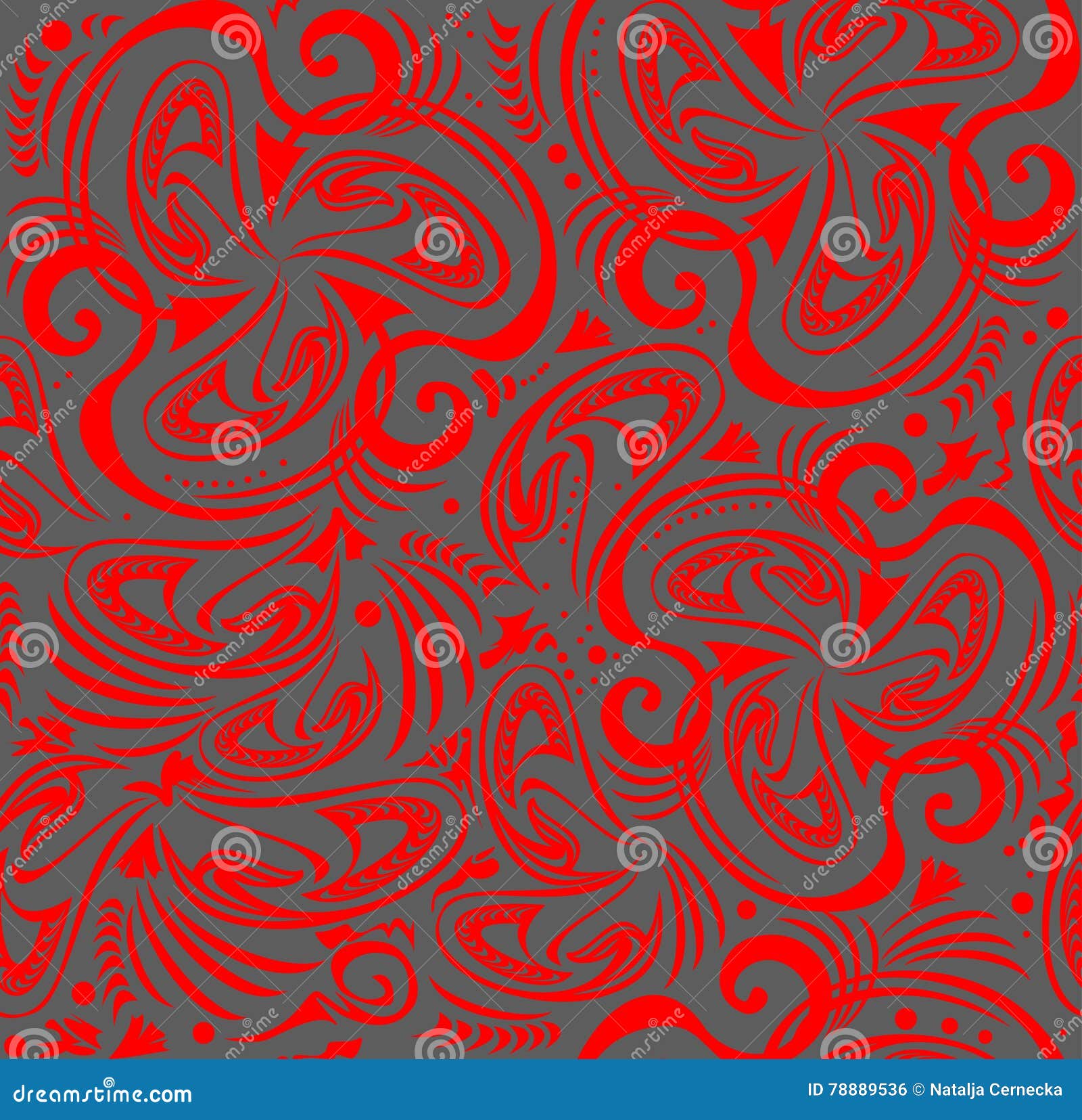 Red and Black Abstract Seamless Pattern. Stock Vector - Illustration of ...