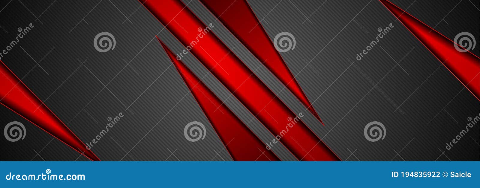 Red and Black Abstract Tech Banner Design Stock Vector - Illustration ...