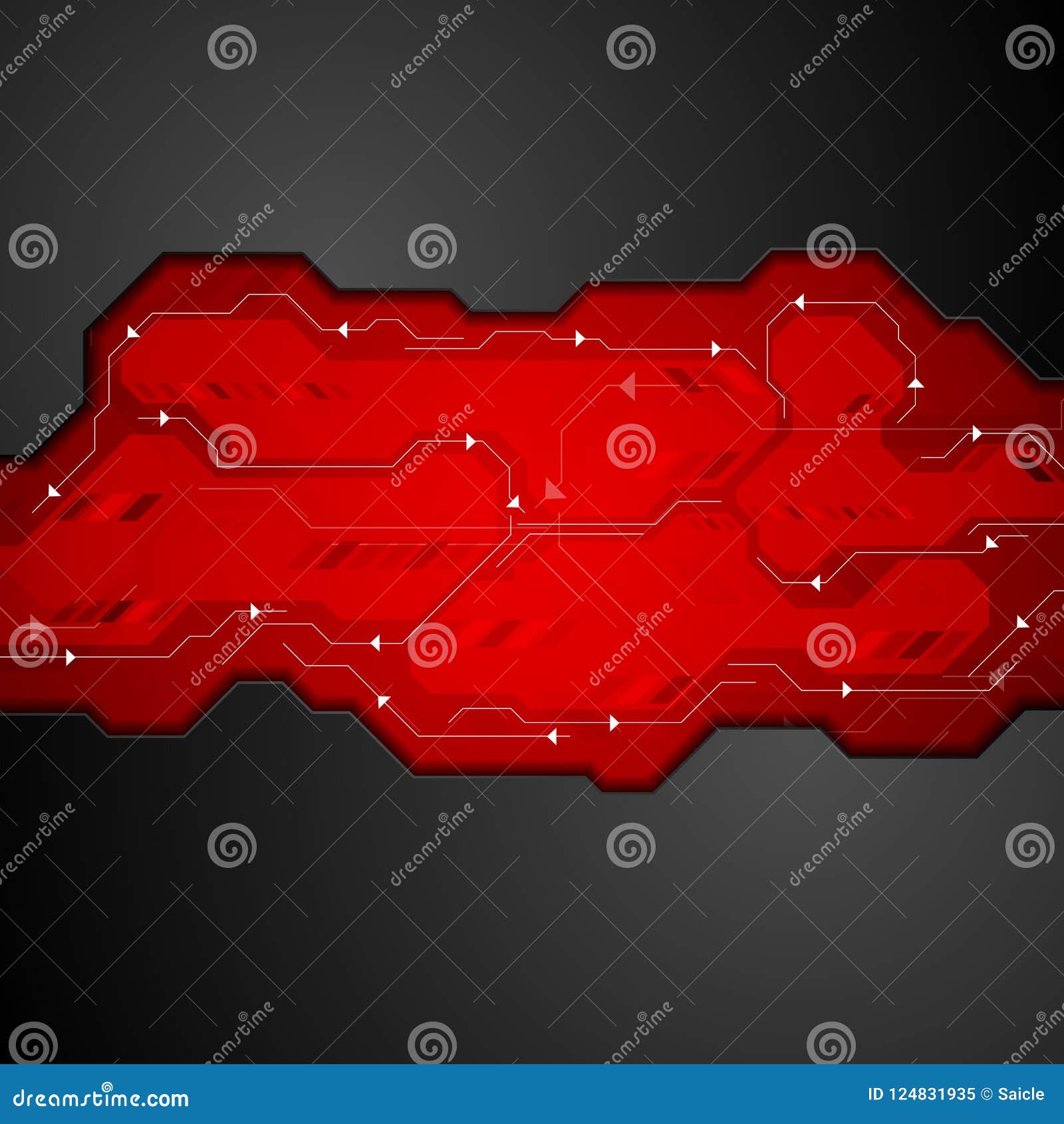 Red and Black Abstract Technology Background Stock Vector ...