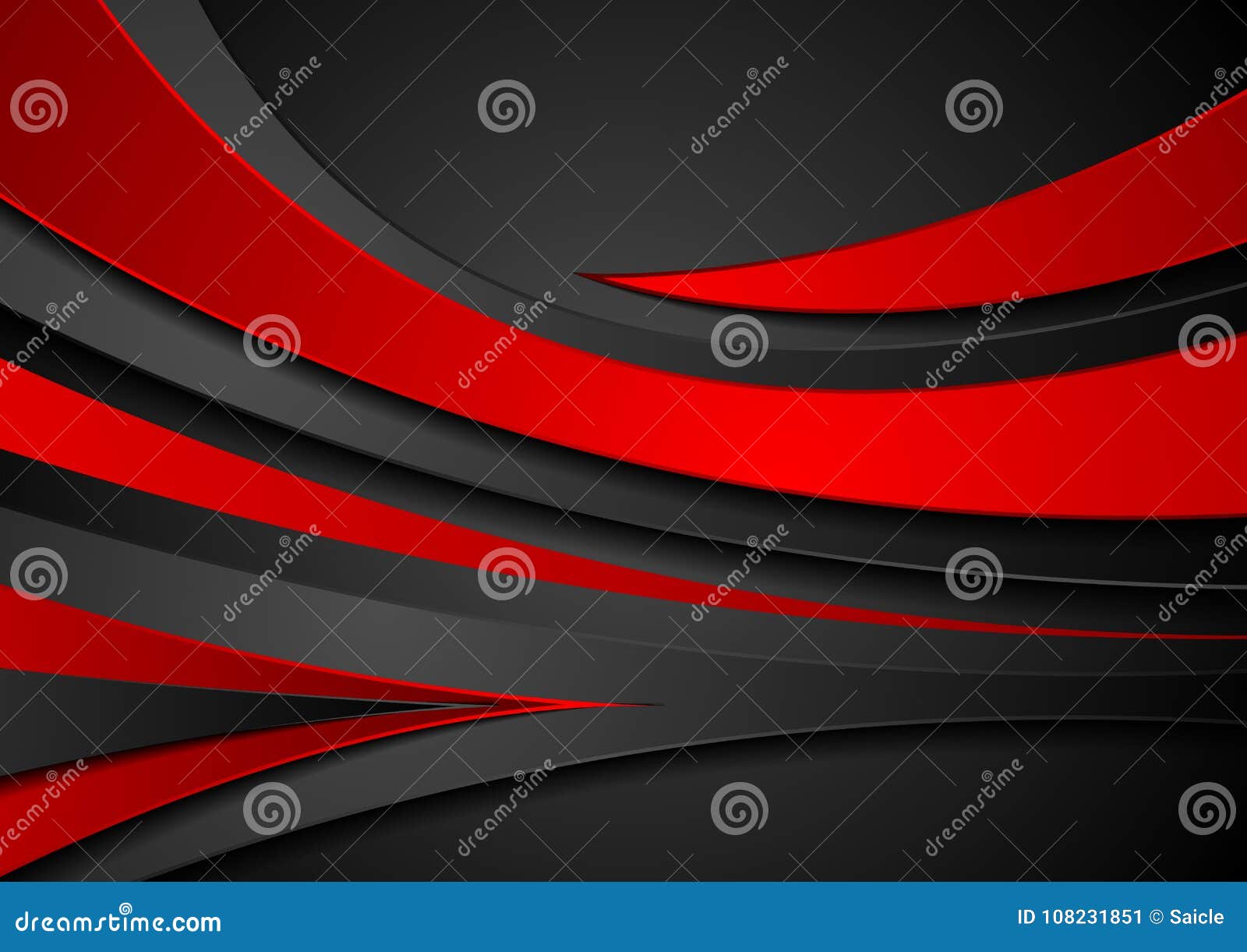 Red and Black Abstract Wavy Corporate Background Stock Vector ...