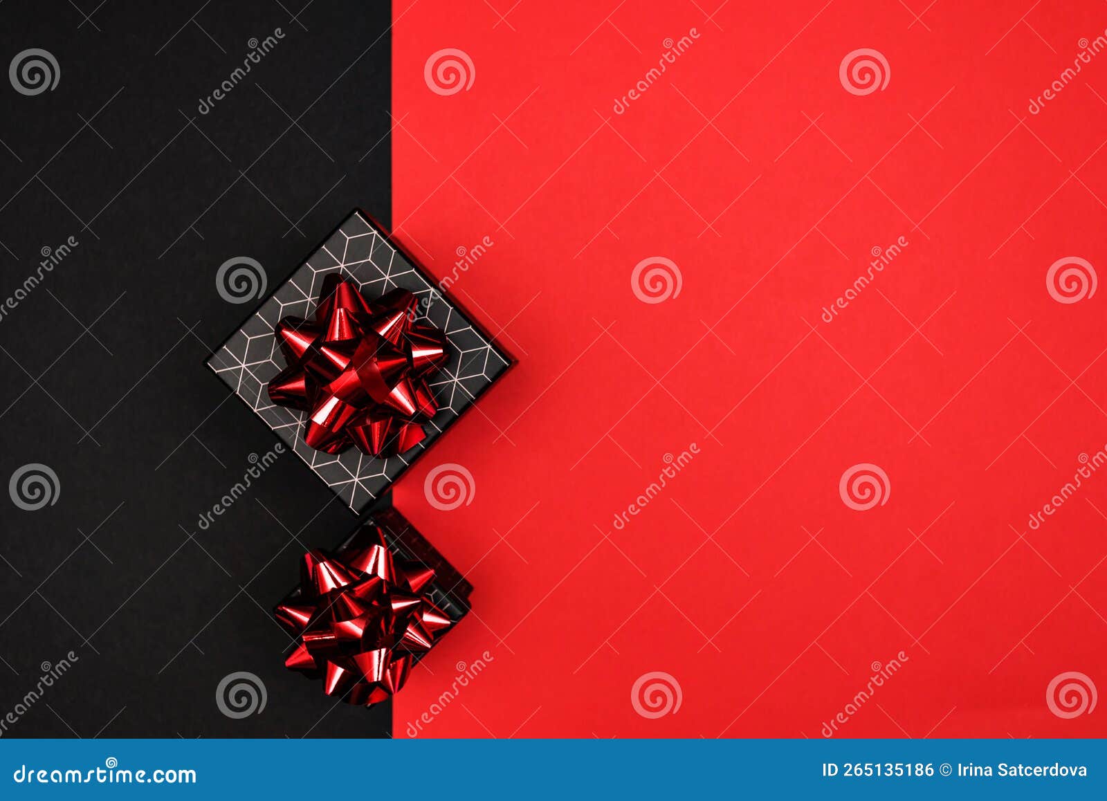 Red and Black Background with a Box with a Geometric Pattern and Red ...