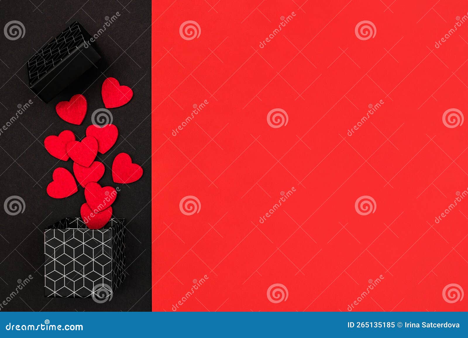 Red and Black Background with a Box with a Geometric Pattern Stock ...