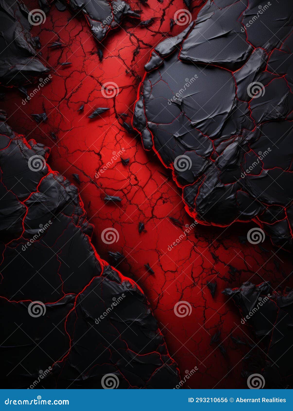 A Red and Black Background with Cracks and Cracks Stock Illustration ...