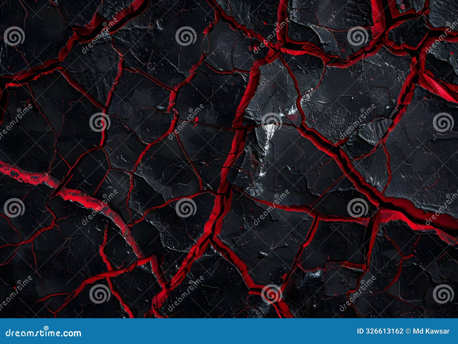 Abstract Cracked Texture Red Black Background Stock Illustration ...