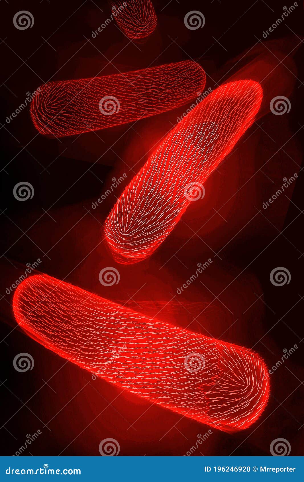 3D bacteria stock illustration. Illustration of micro - 196246920