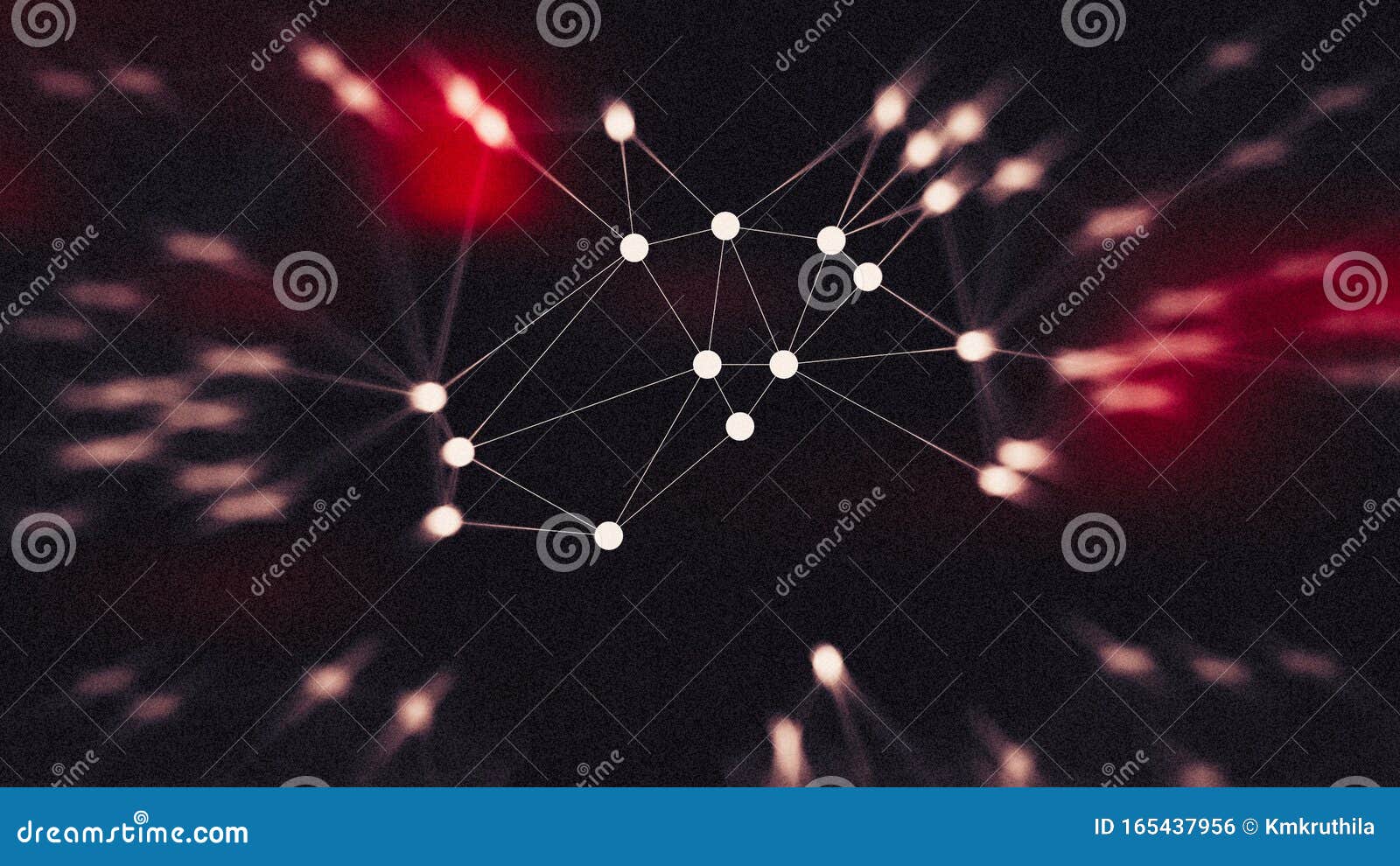 Red and Black Blurred Connected Lines and Dots Background Stock Photo ...
