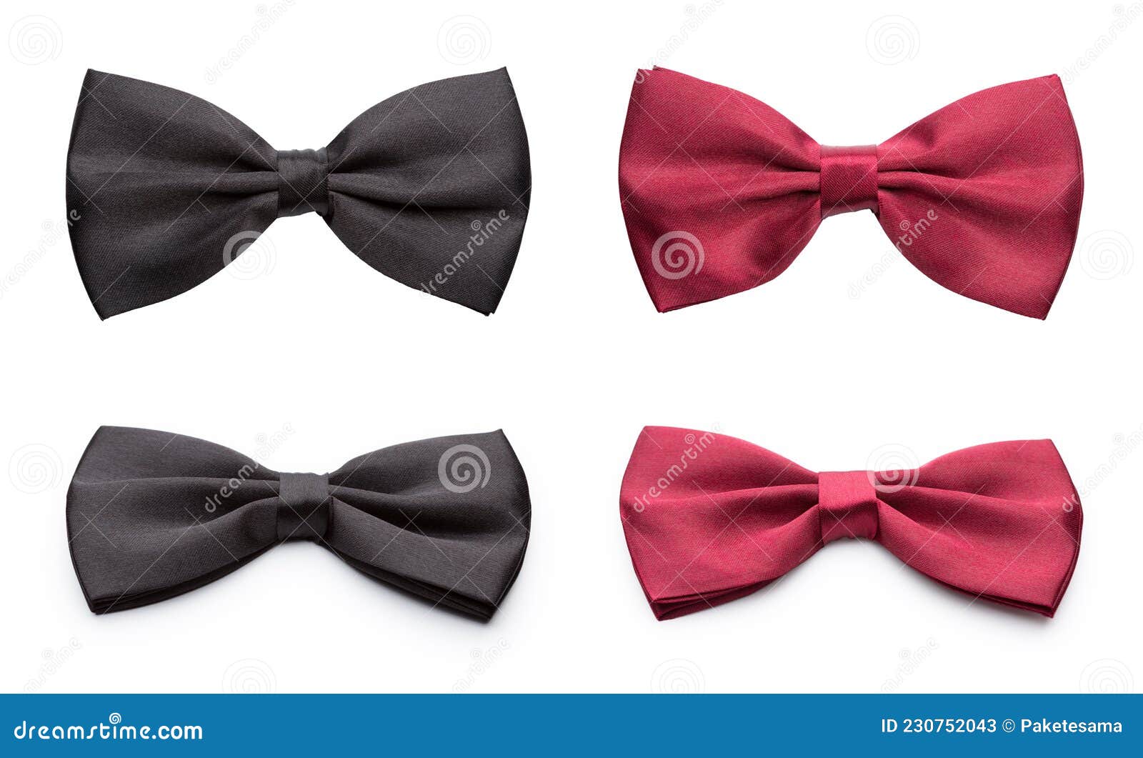 Red and black bow ties set stock image. Image of bowtie - 230752043