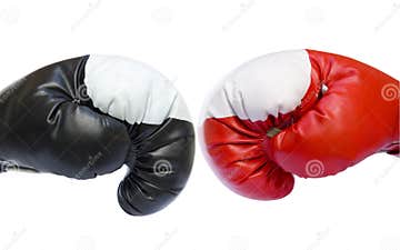 Red and Black Boxing Gloves Stock Photo - Image of competitive, boxer ...