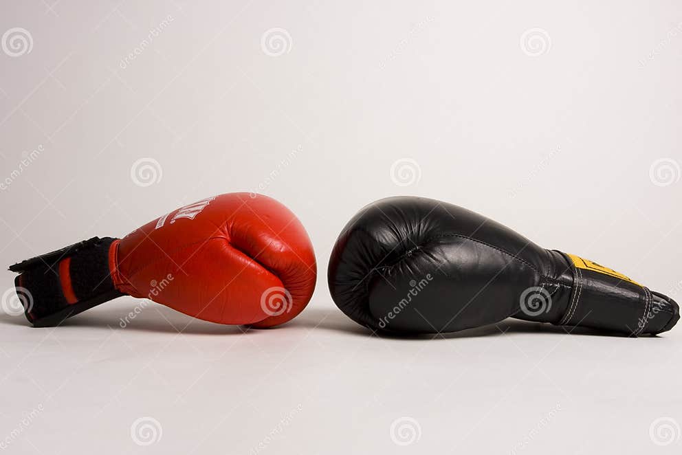 Red and Black Boxing Gloves Stock Image - Image of white, left: 7324481