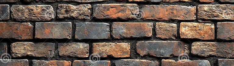 Red and Black Brick Wall Texture, a Closeup View of Architectural ...