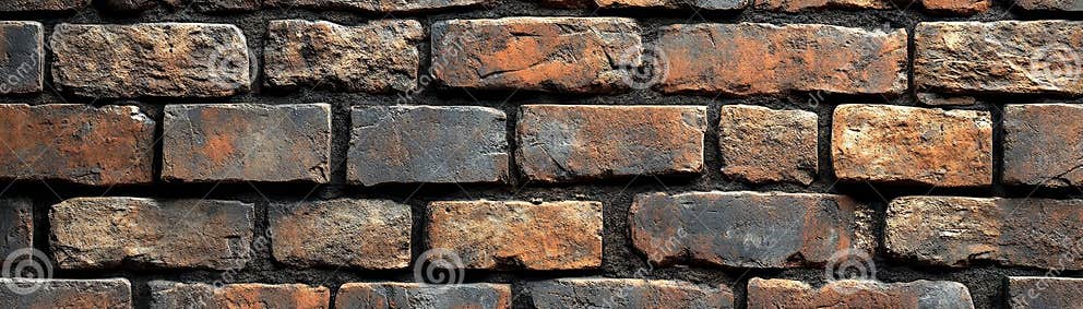 Red and Black Brick Wall Texture, a Closeup View of Architectural ...
