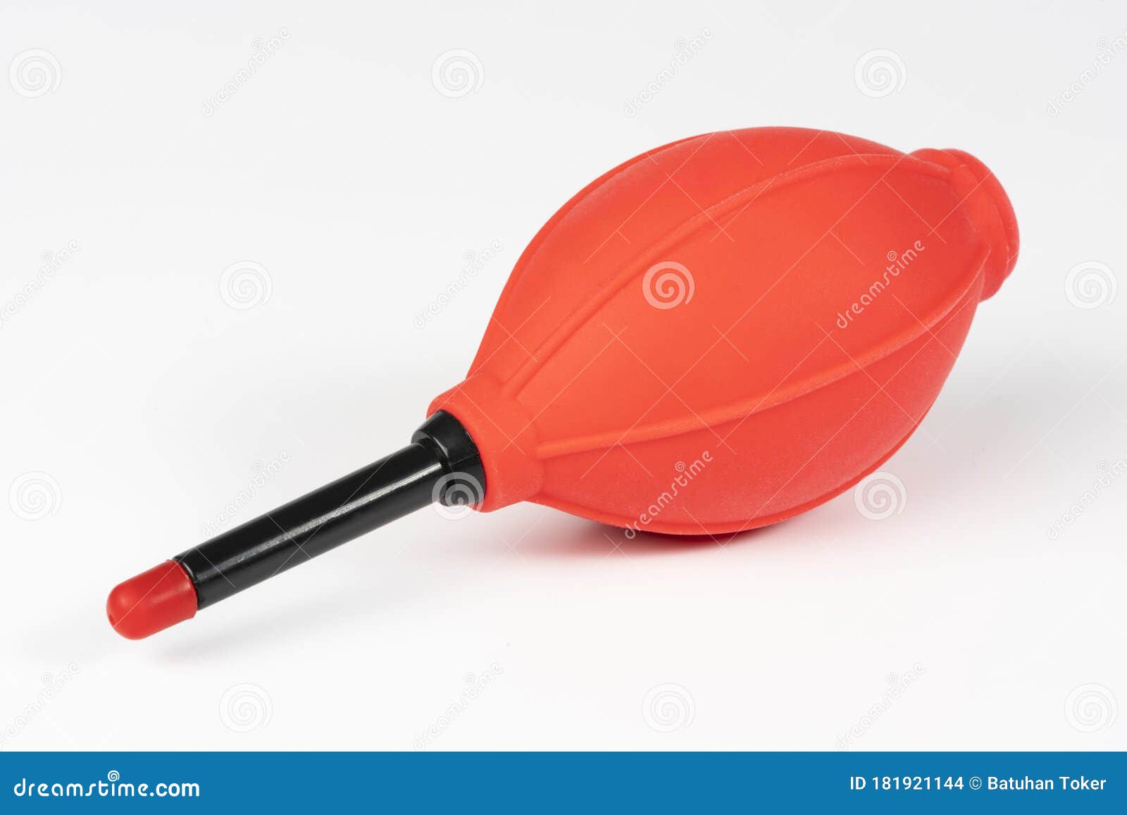 Red and Black Camera Air Blower for Clearing Dust Particles Stock Photo ...
