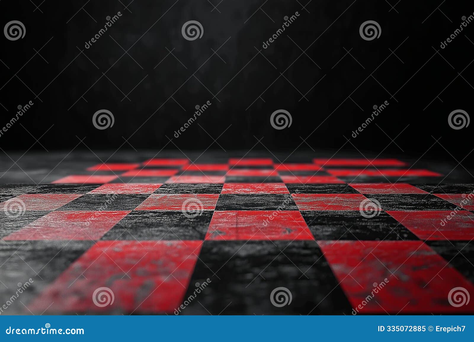 Red and Black Checkerboard on a Black Background. 3d Rendering Stock ...