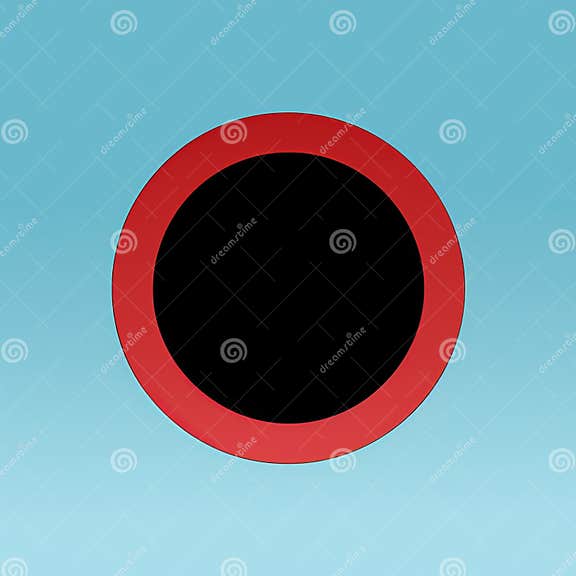 A Red and Black Circle with a Black Dot in the Middle Stock ...