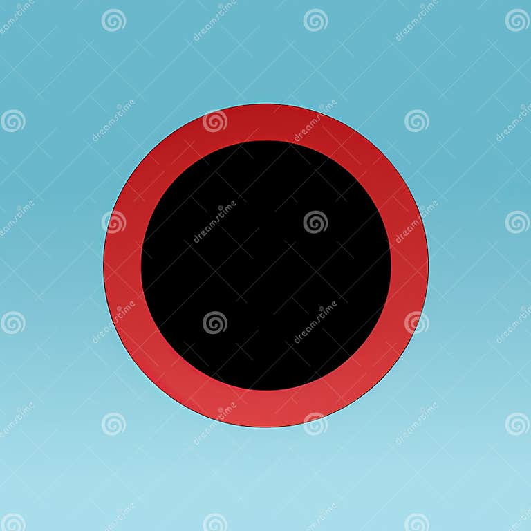 A Red and Black Circle with a Black Dot in the Middle Stock ...