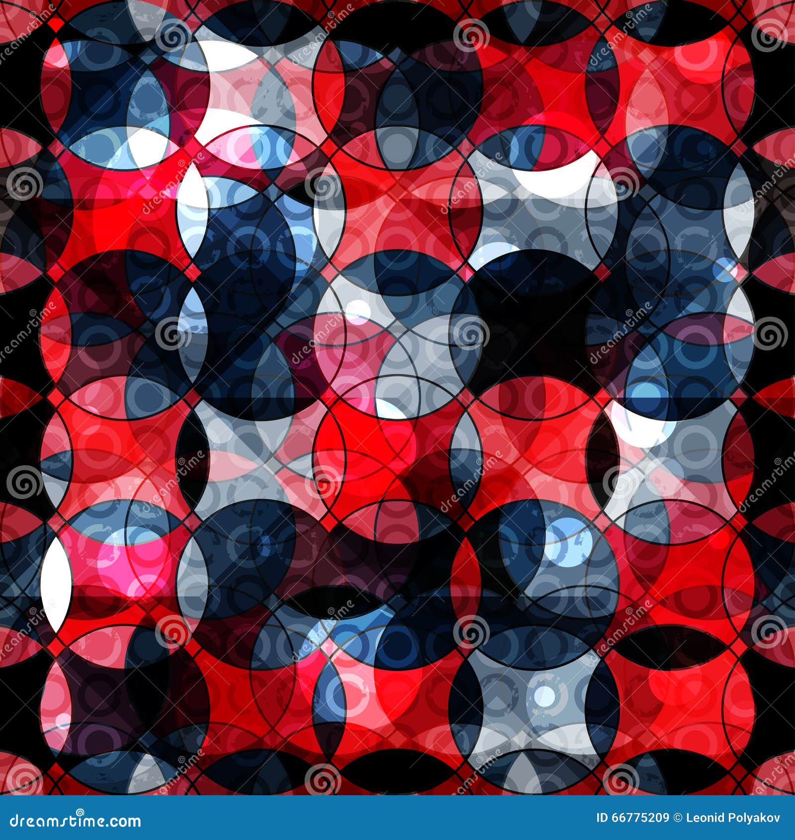 Red and Black Circles Abstract Geometric Background Stock Vector ...