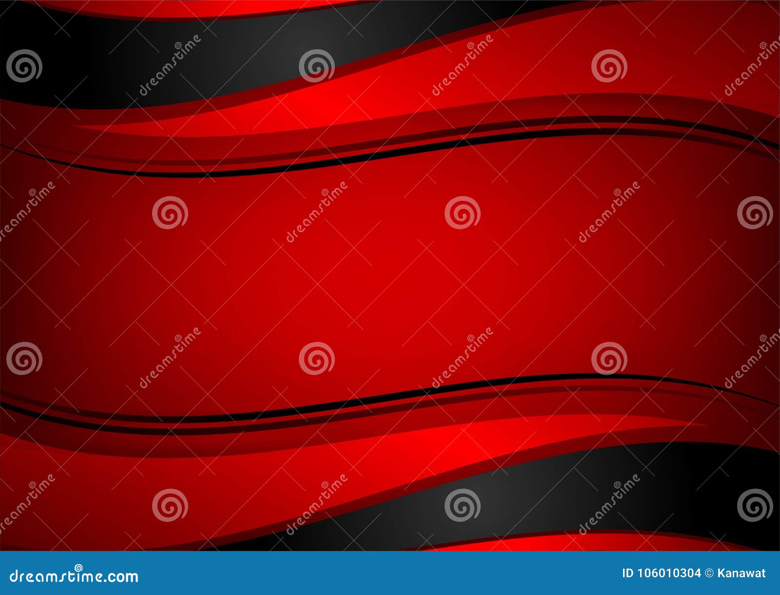Red and Black Color Wave Abstract Vector Background with Copy Space ...