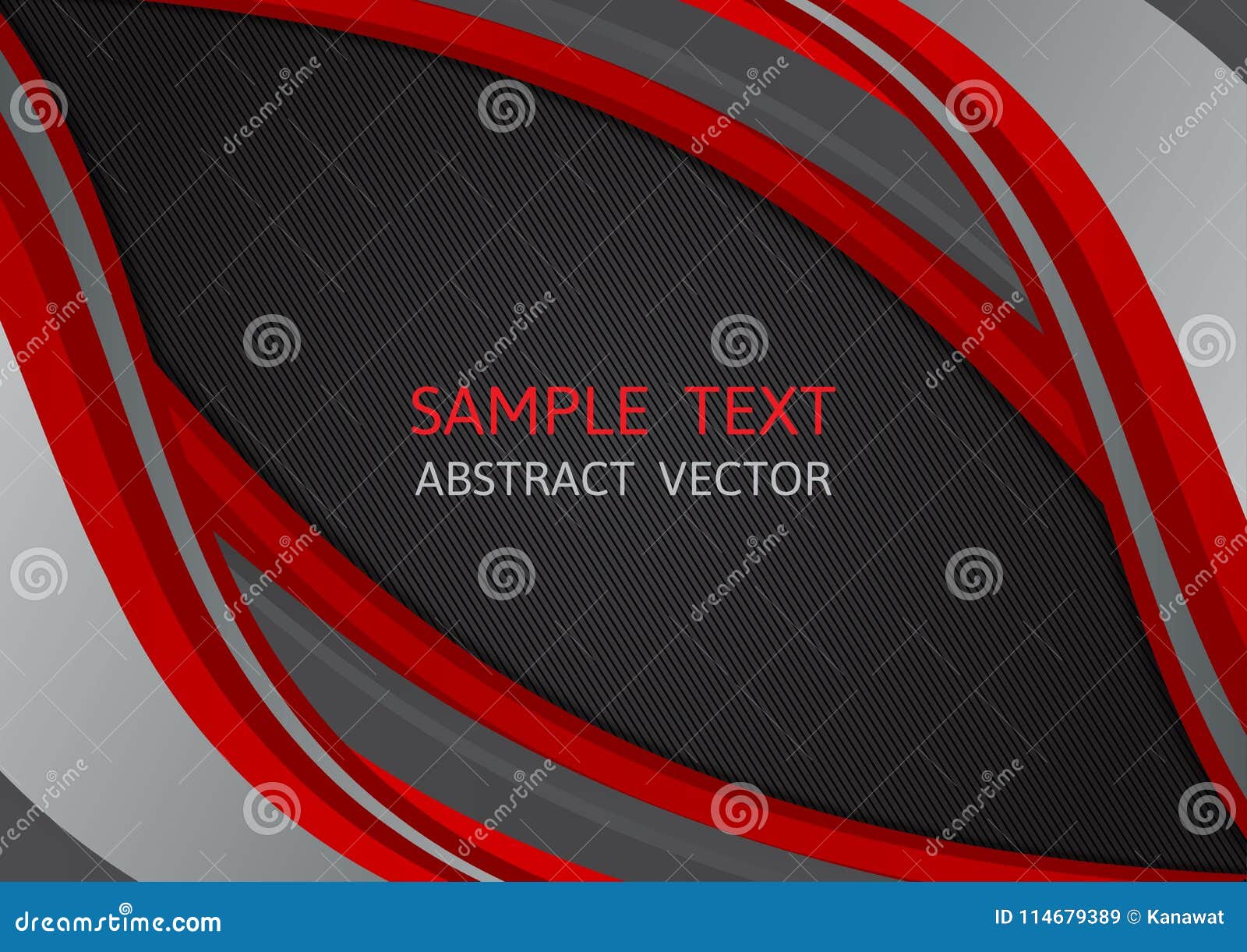 Red and Black Color Wave Abstract Vector Background with Copy Space ...