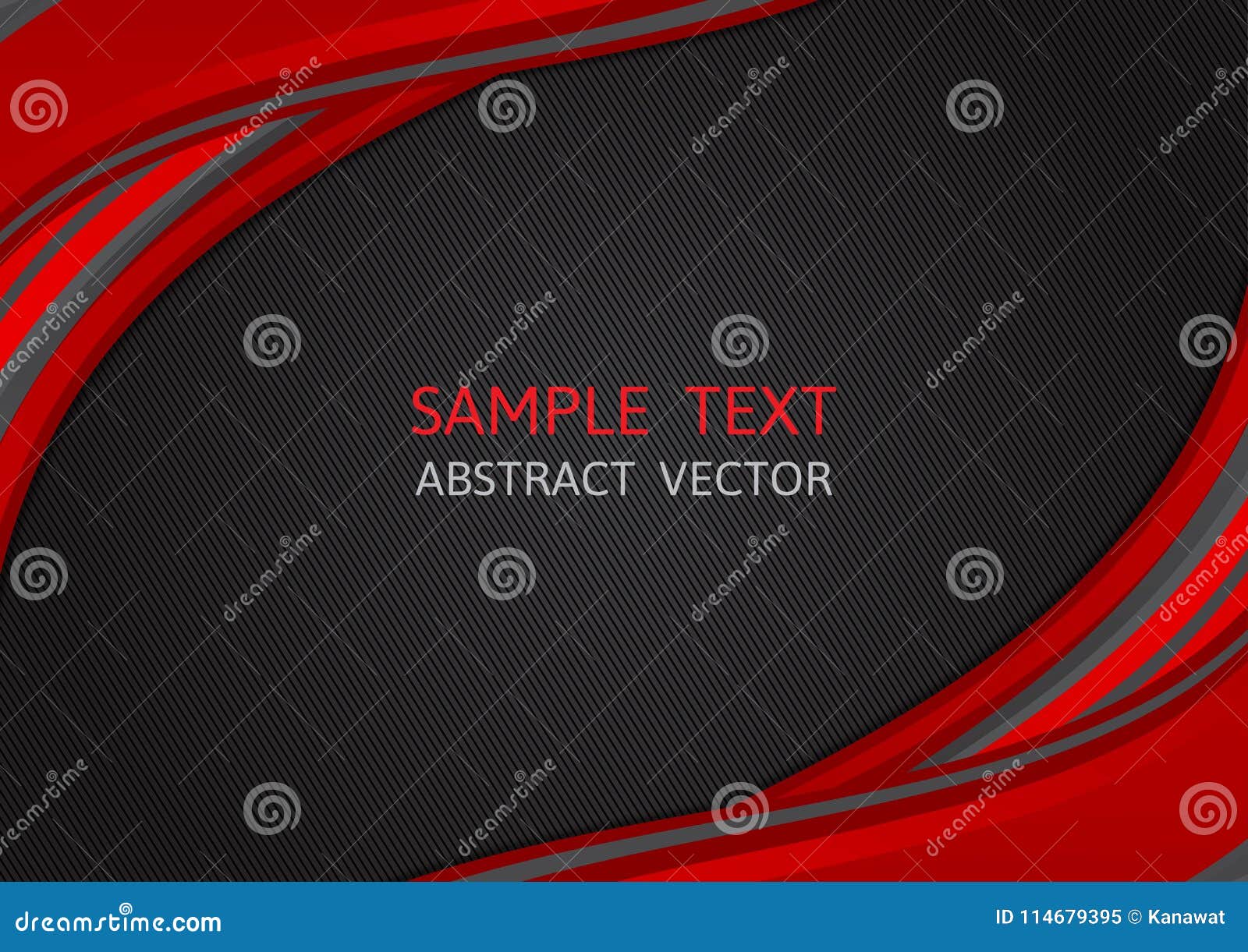 Red and Black Color Wave Abstract Vector Background with Copy Space ...