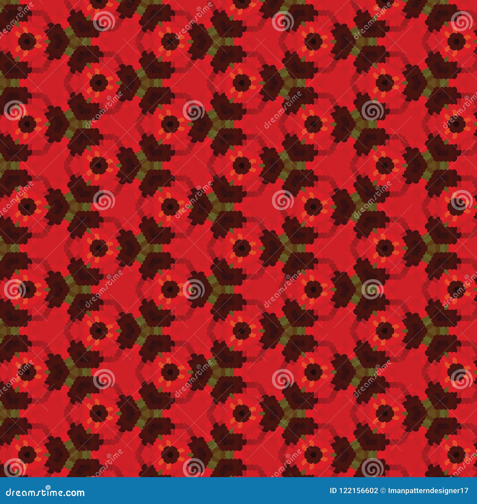 Red And Black Colorful Seamless Pattern Stock Vector - Illustration of ...