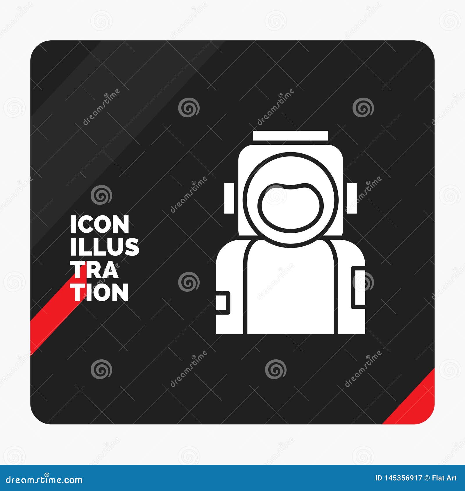 Red and Black Creative Presentation Background for Astronaut, Space ...