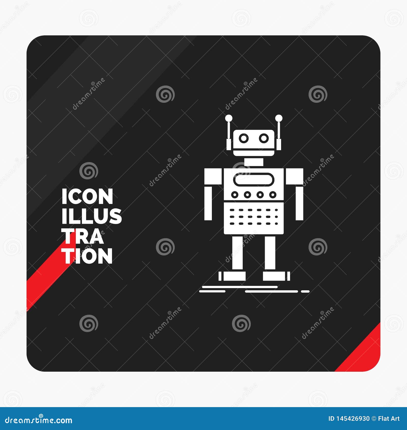 Red and Black Creative Presentation Background for Robot, Android ...