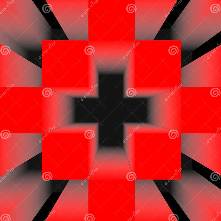 Red and Black Cross Pattern and Design Stock Illustration ...