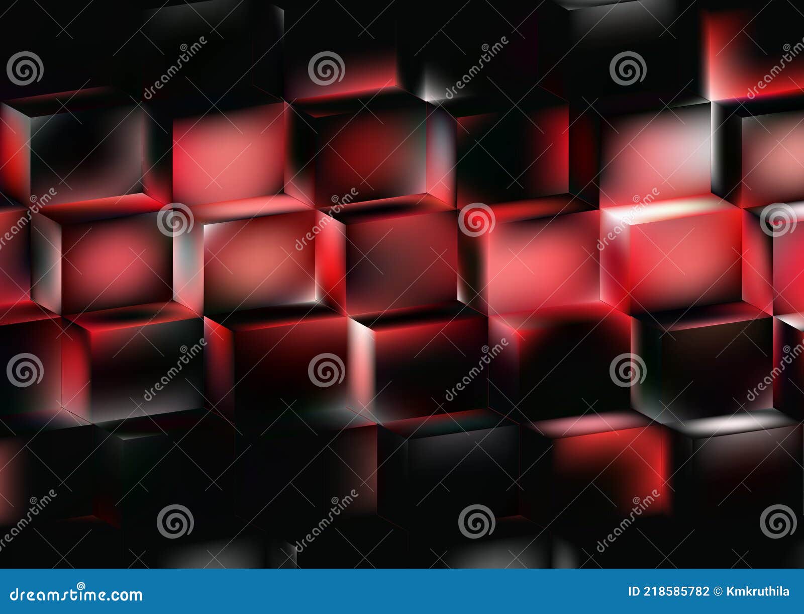 Red and Black Cube Blocks Background Stock Vector - Illustration of ...