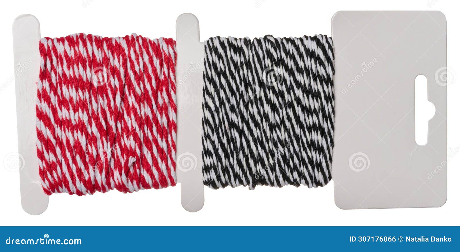 Red and Black Decorative Thread Wound on a Cardboard Sheet Stock Photo ...