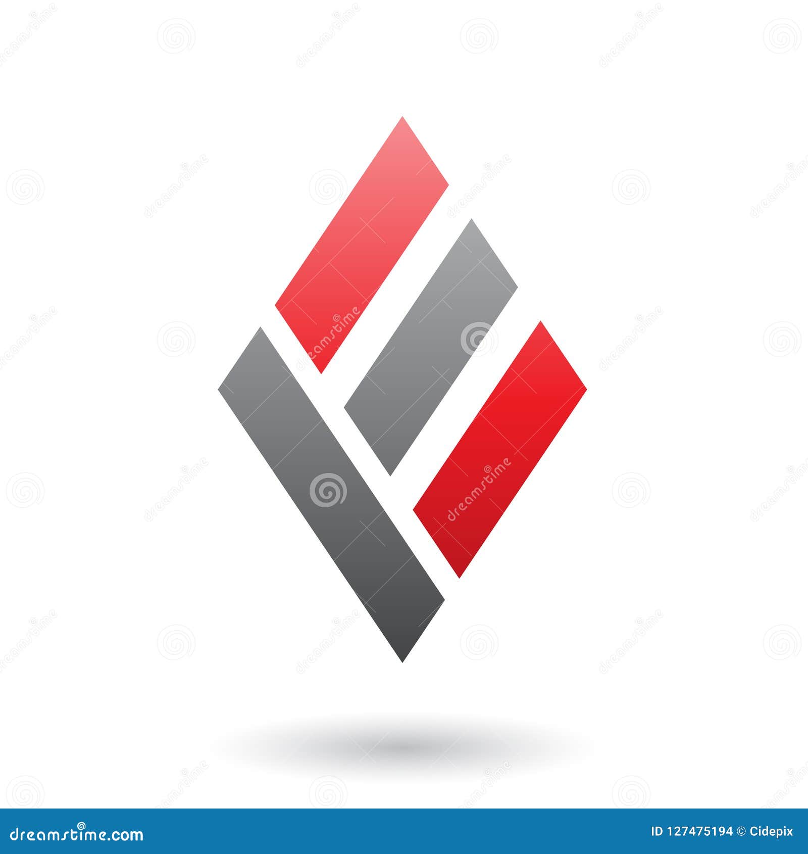 Red and Black Diamond Shaped Letter E Vector Illustration Stock Vector ...