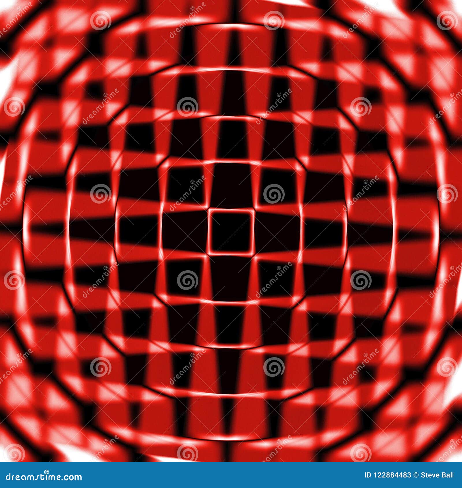 Red Circles and Star Pattern Stock Illustration - Illustration of ...