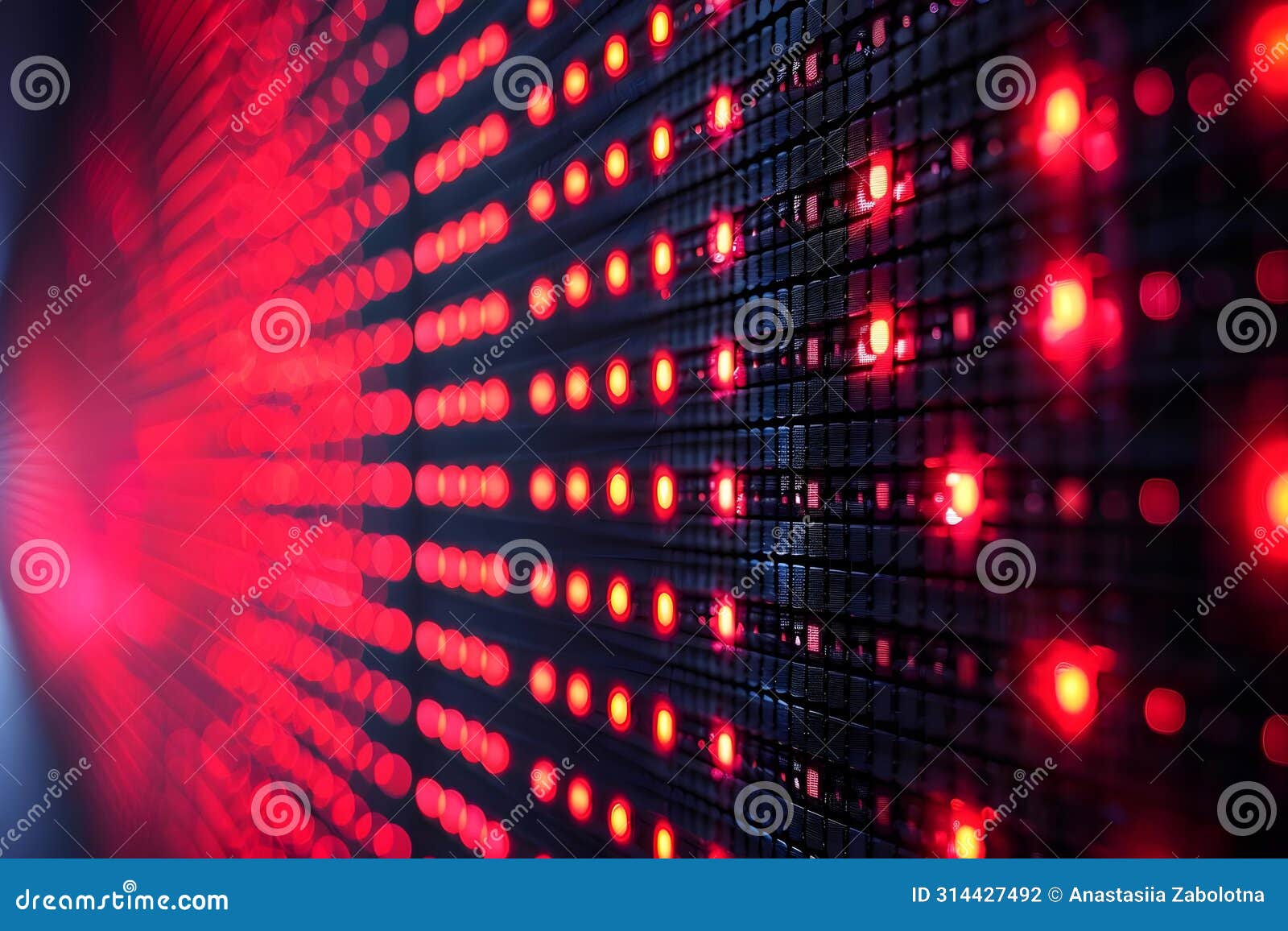 Red-Black Dot Matrix Elegance: Minimalist Digital Backdrop. Concept ...