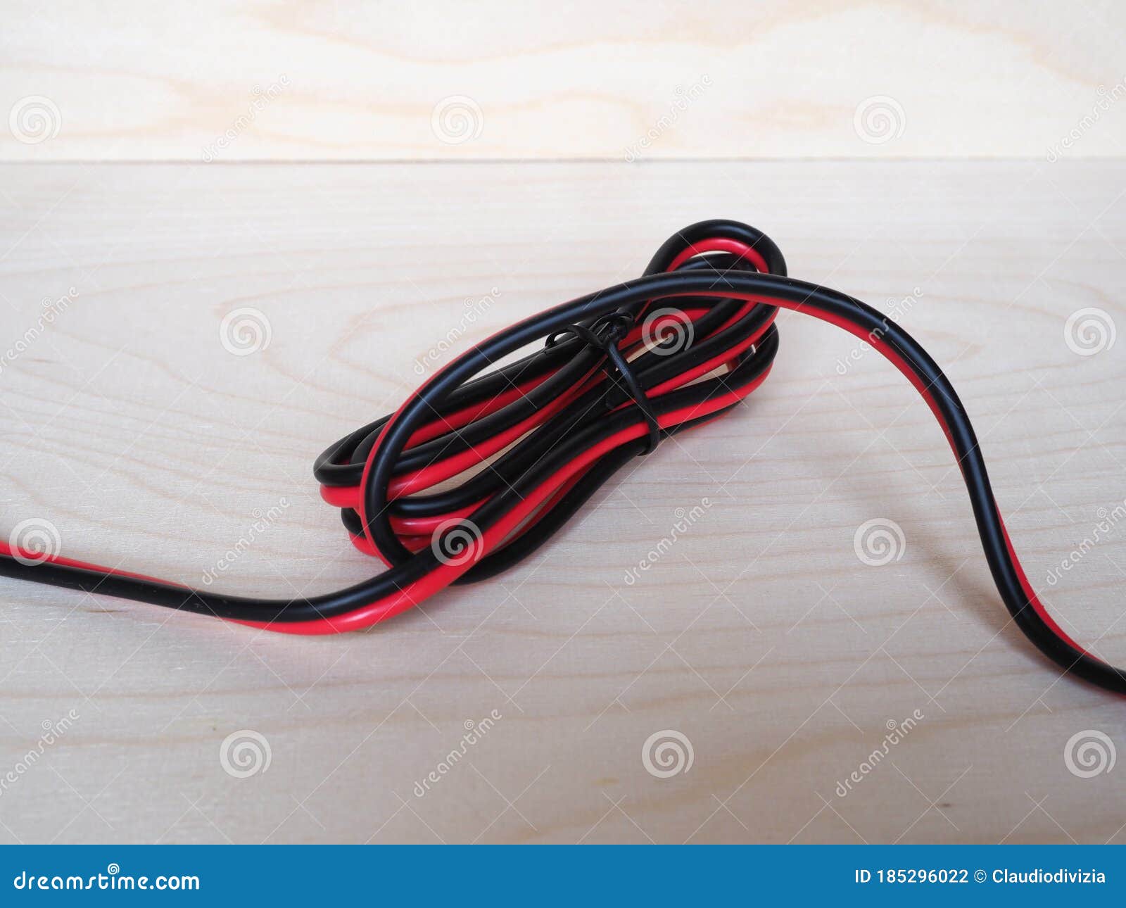 Red and Black Electric Wire Stock Photo - Image of electric, power ...