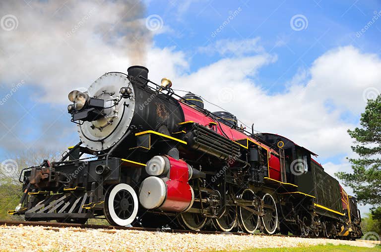 Red and Black Engine stock image. Image of clouds, heritage - 18965417