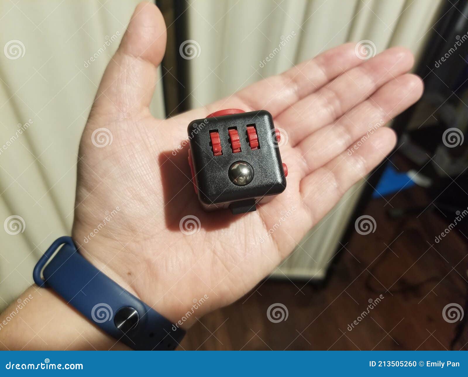 Red and Black Fidget Cube in a Palm Stock Photo - Image of cube, black ...