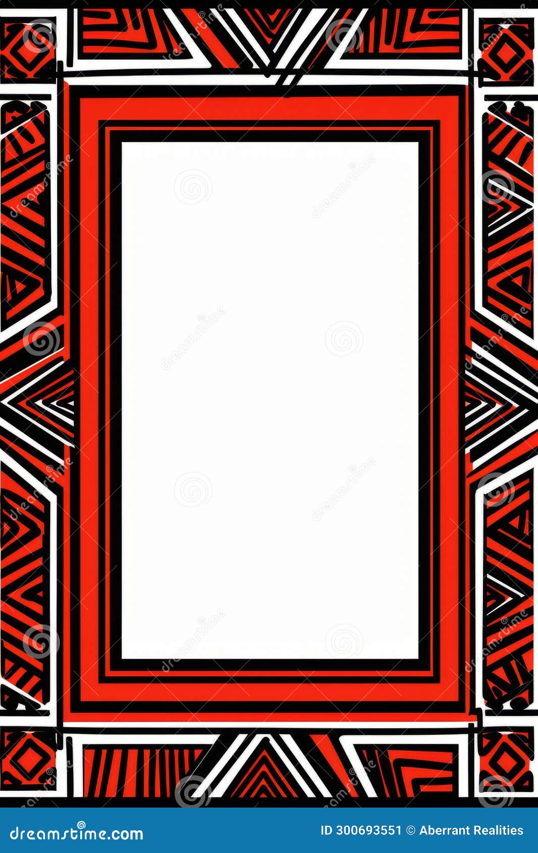A Red and Black Frame with a White Border Stock Illustration ...