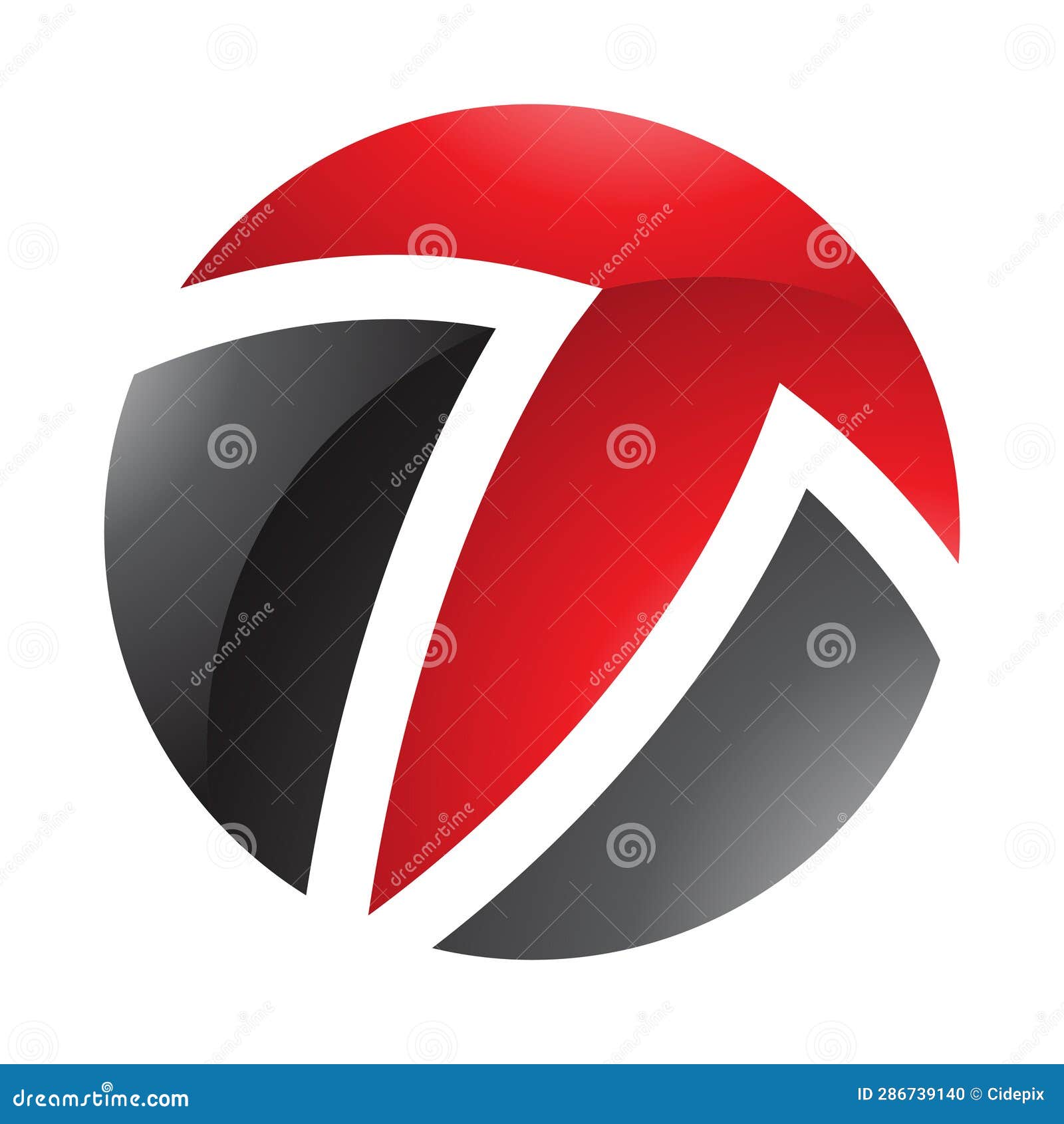 Red and Black Glossy Circle Shaped Letter T Icon Stock Vector ...