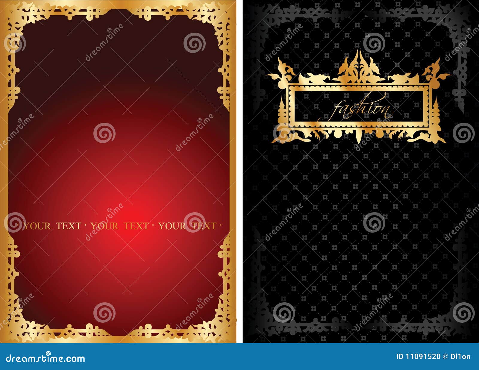 Red Black and Gold Cover Background. Stock Vector - Illustration of ...