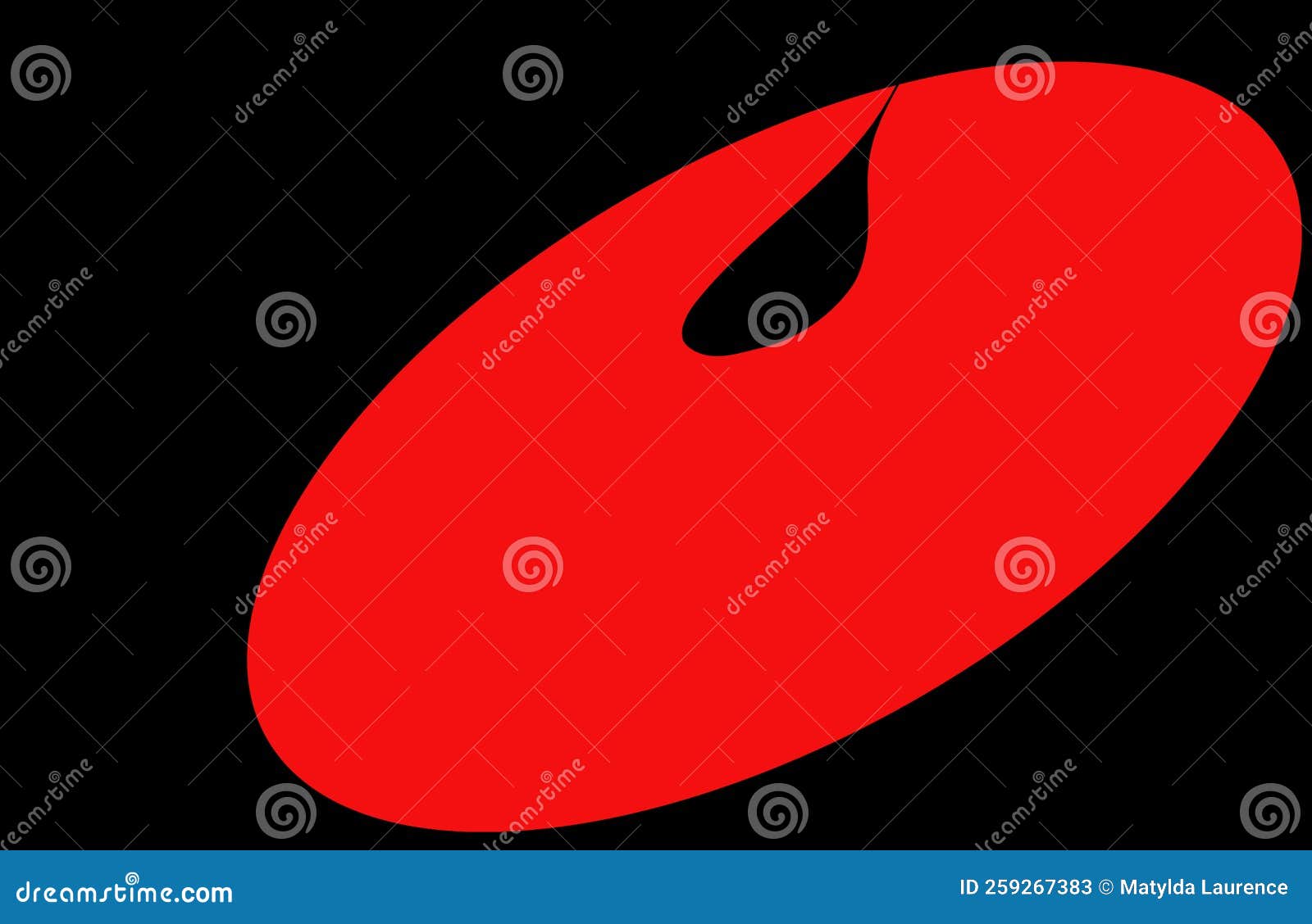 Red and Black Graphic Design. Flat Round Disc Stock Illustration ...
